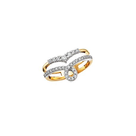 U115 14TT STACK LOOK LOOP RING .46TW - Francis Jewelers