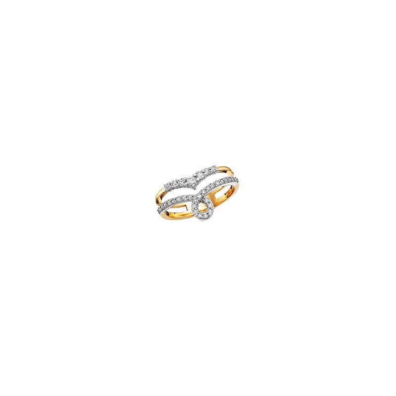 U115 14TT STACK LOOK LOOP RING .46TW - Francis Jewelers